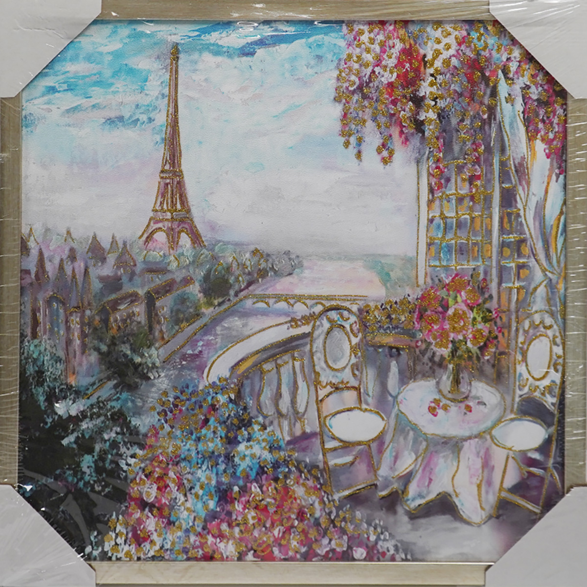 Mina Art İşlemeli Kanvas Tablo 52x52 cm - Bauhaus